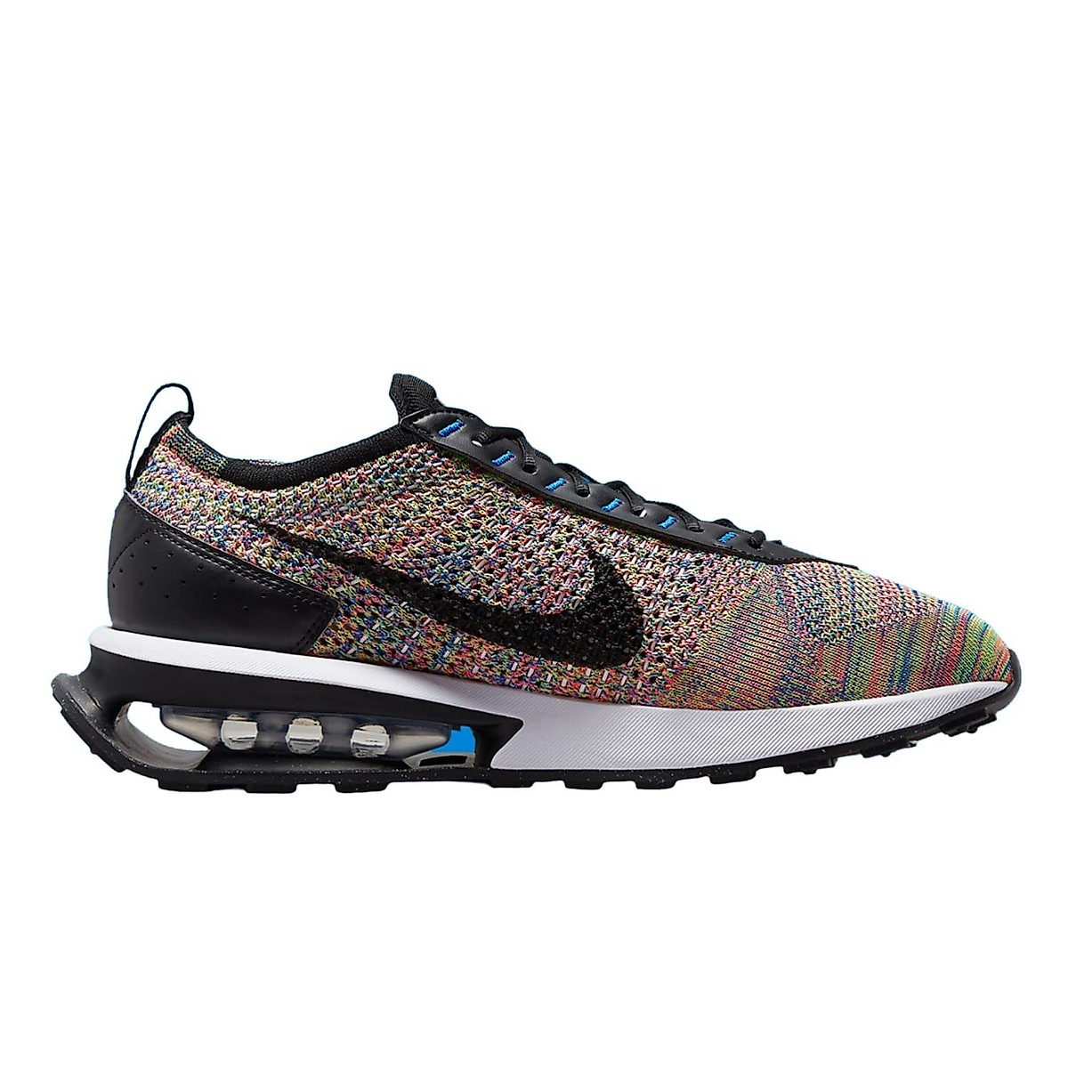 Nike mens Air Max Flyknit Racer Shoes, Multi-color/Black-racer Blue, 11