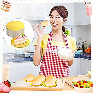 Honeydak 50 Pack Golden Cake Base Grease Proof Circle Plate Cardboard Rounds Mini Boards Laminated Mousse 4 Inch for Kitchen Baking Caking Pizza Dessert Cupcake Tiered Tray Display