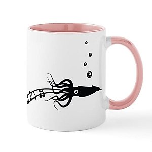 CafePress Musical Squid Mug Ceramic Coffee Mug, Tea Cup 11 oz