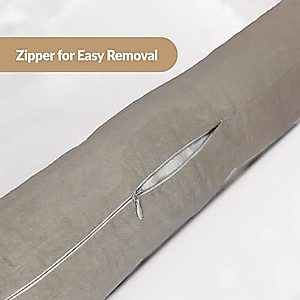 DOMESTICA Under Door Draft Stopper 36 Inch, Under Door Draught Excluder Noise Reducer Heavy Duty Door Snake Draft Blocker, Triangle Design (Gray)