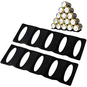 2Pcs Bottle Stacking Mat Can Stacker Kitchen Cabinet and Fridge Storage Rack Wine Bottles Holder