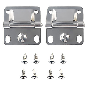 Cooler Stainless Steel Hinges with Screws Set Replacement -Compatible with Coleman Camping ice Chest Coolers Accessories 5235 6262 6270 (2 -Pack Stainless Steel Hinges)