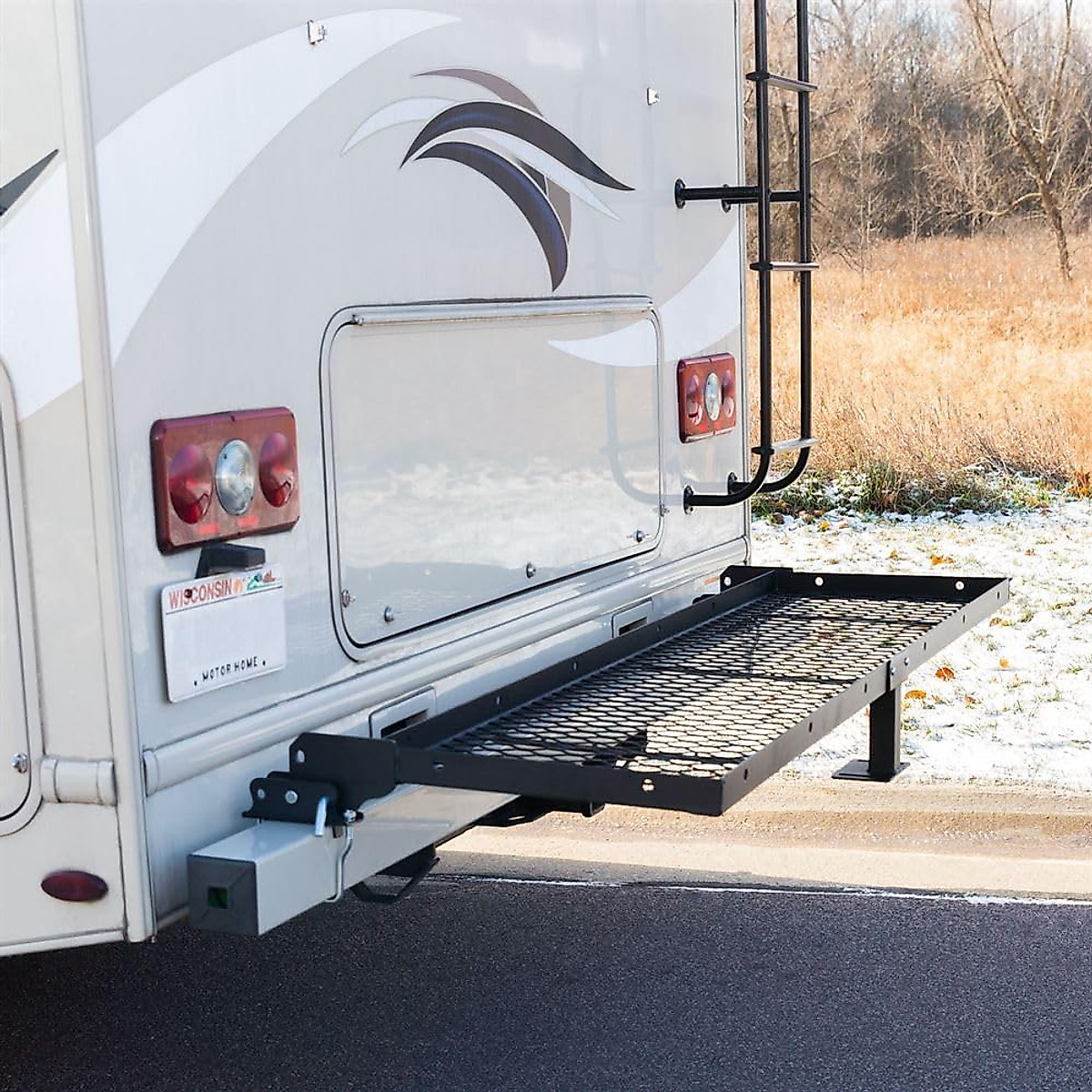 ELEVATE OUTDOOR 71.75" W Rear RV Frame Storage Rack 200 lb. Capacity for an RV, Camper or 5th Wheel