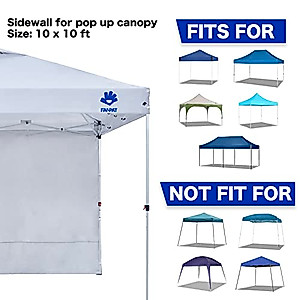 Fanpat Instant Canopy Tent Sidewalls for 10x10 Pop Up Canopy Waterproof,99% UV Protection，3 Piece Sidewalls, White(3PCS Sidewall Only, Canopy Tent NOT Included)