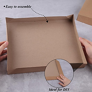 STARRKY Gift Boxes with lids, shirt boxes for presents,Brown gift box for,Birthdays, Graduations,Weddings,Bridal Showers(12PCS,11.8 x 9.5 x 1.6 Inches)