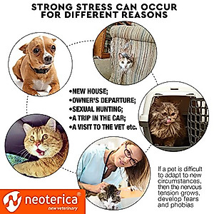 Cat Calming Collar & Pet Anti Anxiety Products - Feline Calm Pheromones Collars & Cats Stress Relief - Relaxivet Comfort Helps with Pee, New Zone, Aggression, Fighting with Dogs & Other Behavior