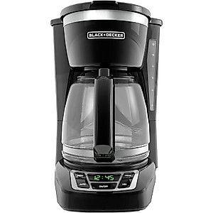 Black+Decker CM1160B 12-Cup Programmable Coffee Maker, Black/Stainless Steel