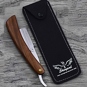 Straight Edge Barber Razor for Close Shave – Professional Barber Razor for Men with 20 Single Edge Blades- Mens Straight Razor Kit, navajas de barber by Sharpend