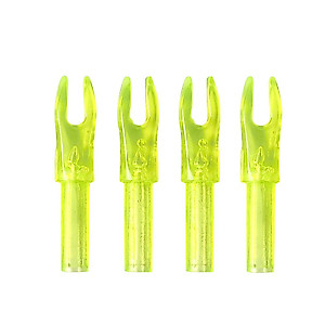 AMEYXGS 50 Pack Archery Arrow Nocks Plastic Arrow Nocks Tails for ID 4.2mm Arrow Shaft Carbon Arrow End Accessories (Yellow)