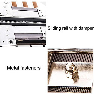 FKhanger Pull Out Pants Hanging Rack,10 Pairs Trousers Sliding Rack with Damper for Wardrobe,Tie Holder Hanging Rod-Brown