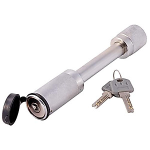 MaxxHaul 70050 Trailer Hitch Lock - Heavy Duty 5/8"- Hitch Locking Receiver Pin With 2 Keys, Chrome