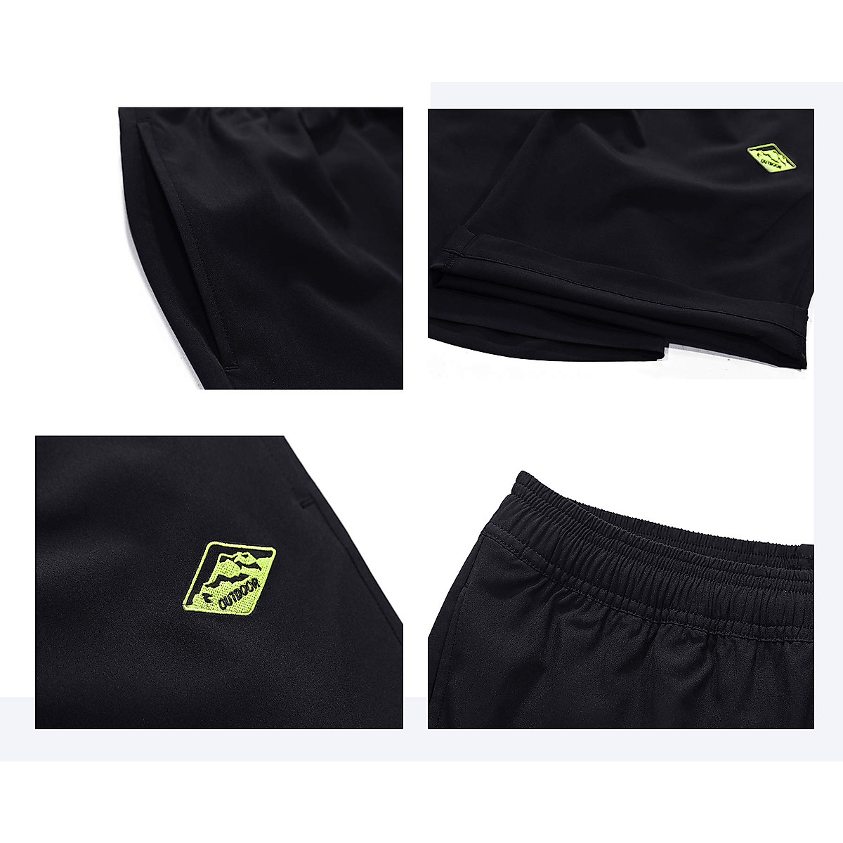 Kolongvangie Men's Short Inseam Lightweight Training Shorts UPF 30+ Bodybuilding Gym Workout Athletic Fishing Shorts