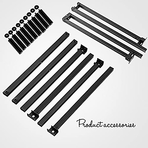 LIJQCI King Size Bed Frame, 7 in Metal King-Size Bed-Frame for Box Spring Foundation, Heavy Duty Bed Frame King Platform Easy Assembly, Noise Free, Black