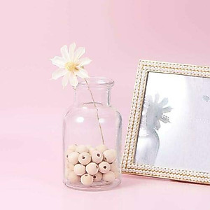 hesmartly 300Pcs 12mm Wood Beads Round Wooden Spacer Beads Unfinished Natural Wood Loose Beads