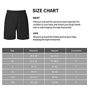Roadbox Workout Shorts Men Athletic Gym Running Basketball Shorts for Men 7 inch with Pocket for Fitness Sports 2pack