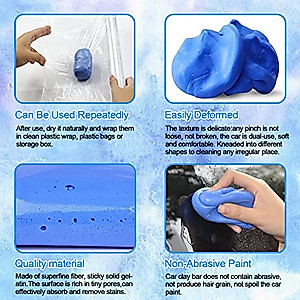 Car Clay Bar 5 Pack 500g, Premium Grade Clay Bars Auto Detailing Magic Clay Bar Kit with Towel Clay Bar Cleaner with Washing and Adsorption Capacity for Car Wash Car Detailing Clean,RV,Glass Cleaning