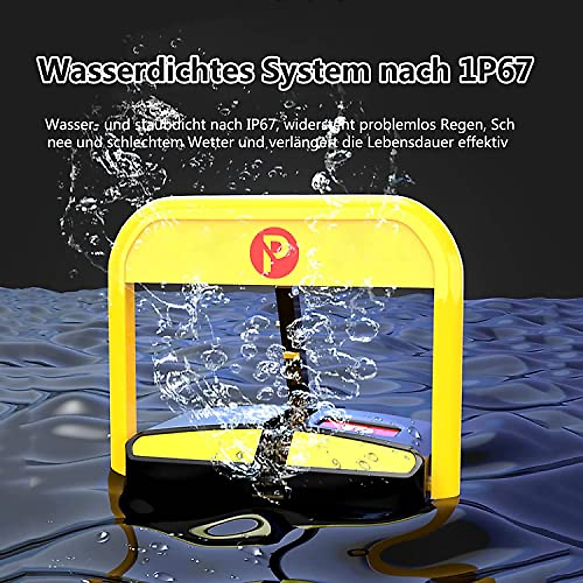 Automatic Parking Barrier, Car Park Driveway Guard Saver Smart Lock Parking Bollard, Replaceable Battery Parking Space Saver Lock IP67 Waterproof