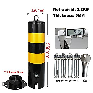 Security Parking Posts,Car Parking Space Lock Bollard,Heavy Duty Metal Bollards for Safe Lane Parking and Parking Interceptors