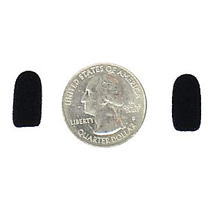 Compete Audio CM212 Mini Lavalier (tiny!) Black Foam Microphone Windscreens (Microphone Covers) 2-Pack Compatible with Countryman E6 and other Headset/Lapel Mics