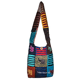 Hobo Colorful Shoulder Bag Women Sling Slouch Hippie Boho (Elephant)