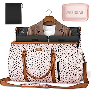 Garment Bag for Travel With Toiletry Bag Convertible Carry On Weekender Bag Large Travel Duffel Bags for Women 2 in 1 Hanging Suitcase Suit Travel Bags for Women & Men 3pcs Set