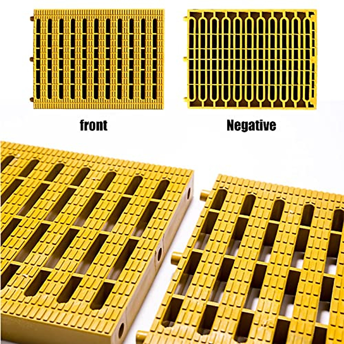 ZHAIHUA Drain Strainers,Resin Plastic Strainers,Plastic Grate,Speed Channel Grate,Sewer Cover Grates,Drain Sewer Cover,Plate Grid Rainwater Grate Rectangular Well Cover,Trench Drain System, Garden