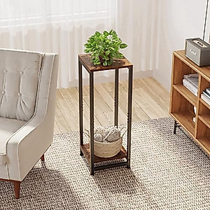 VonDream Tall Plant Stands Indoor, 2 Tier Pedestal Stand, Corner Plant Stands for Indoor Plants Multiple, Small Side Table for Indoor Plants, Tall Plant Table