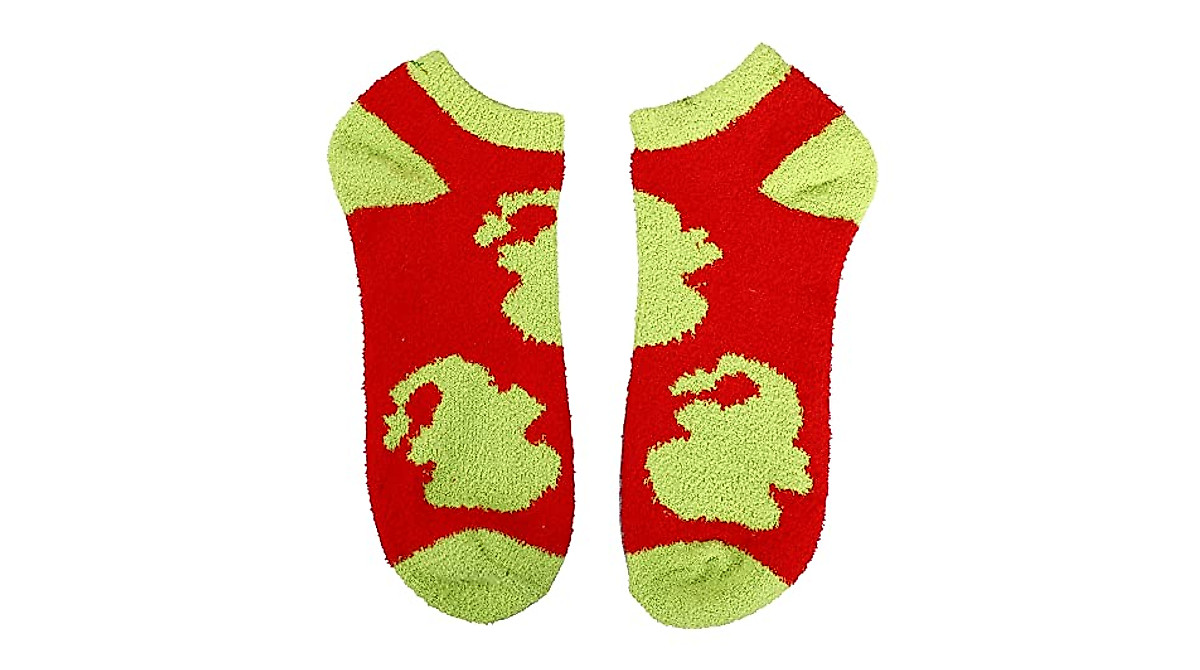 Grinch Face Ankle Socks 3-Pack - Cosy Festive Style