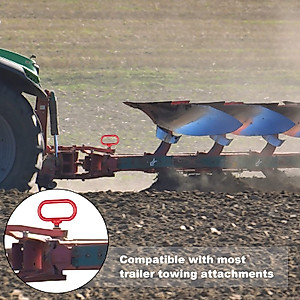 Riakrum 4 Pcs 3/8 x 4 Inch Handle Hitch Pin for Tractor Trailer Hitch Pin and Clip Tow Pin Accessories for Farm,Tractor,Turn Mower, Towing Cargo, Boat, RV, Car, Truck, Bike, ATV(Red)