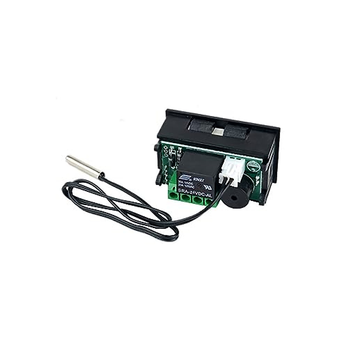 Digital Display Microcomputer Thermostat Temperature Controller Switch Temperature Sensor Microcomputer Thermostat for Air Conditioning System DC 24V