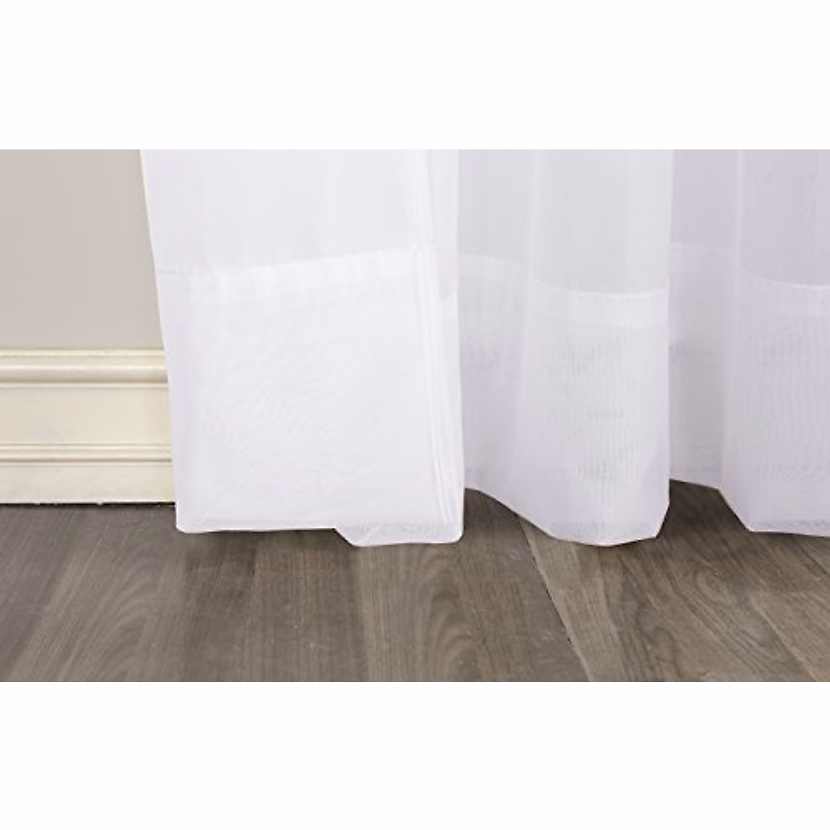 No. 918 Emily Sheer Voile Grommet Curtain Panel, 59" x 84", White