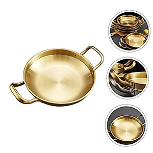 Cabilock Amphora Pan Instant Hot Pot Ramen Noodle Cooker Korean Hot Pot Instant Cooker Pasta Pots Stir Fry Pan Kitchen Ramen Pot Stainless Steel Pot Household Kitchenware Small Hot Pot Tool