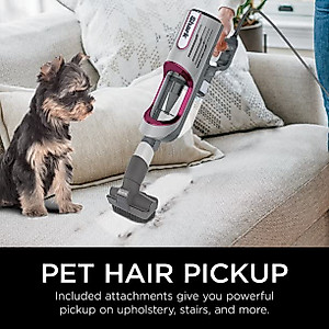 SHARK Shark HZ2000 Vertex Ultralight Corded Stick Vacuum with DuoClean PowerFins and Self-Cleaning Brushroll Magenta (Renewed)