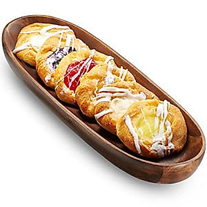 Table Concept Serving Tray, Wooden Serving Tray, Serving Platter, Vanity Tray, Home Decor Housewarming Gifts - 6"x17"