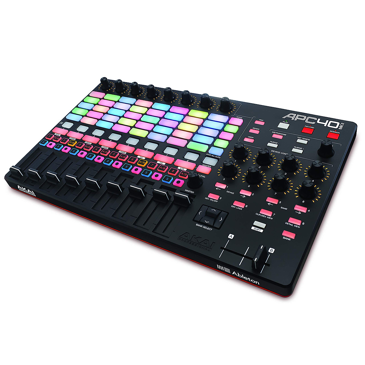 AKAI Professional APC40MKII - USB MIDI Controller for Mac / PC with Clip Launch Matrix, Knobs & Faders, and Pro Software Suite Included