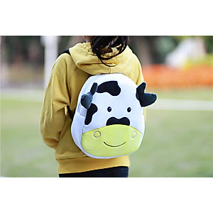 Cute Toddler Backpack Stuffed Cartoon Animal Mini Schoolbag For 1-5 Year Old Boys And Girls (Cow)