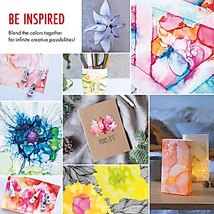 Marabu Alcohol Ink Set - 14 Colors Alcohol Ink Set, 20ml Inks - Basic and Pastel Alcohol Ink for Epoxy Resin Art, Tumblers, Petri Dishes, Alcohol Paint Paper, Coasters, Resin Dye - 2022 Release