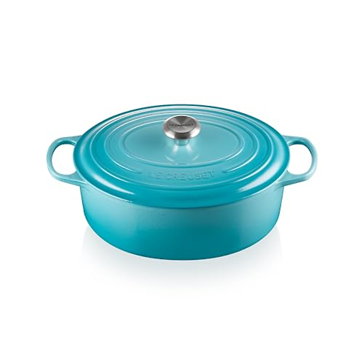 Le Creuset Enameled Cast Iron Signature Oval Dutch Oven, 6.75 qt., Caribbean