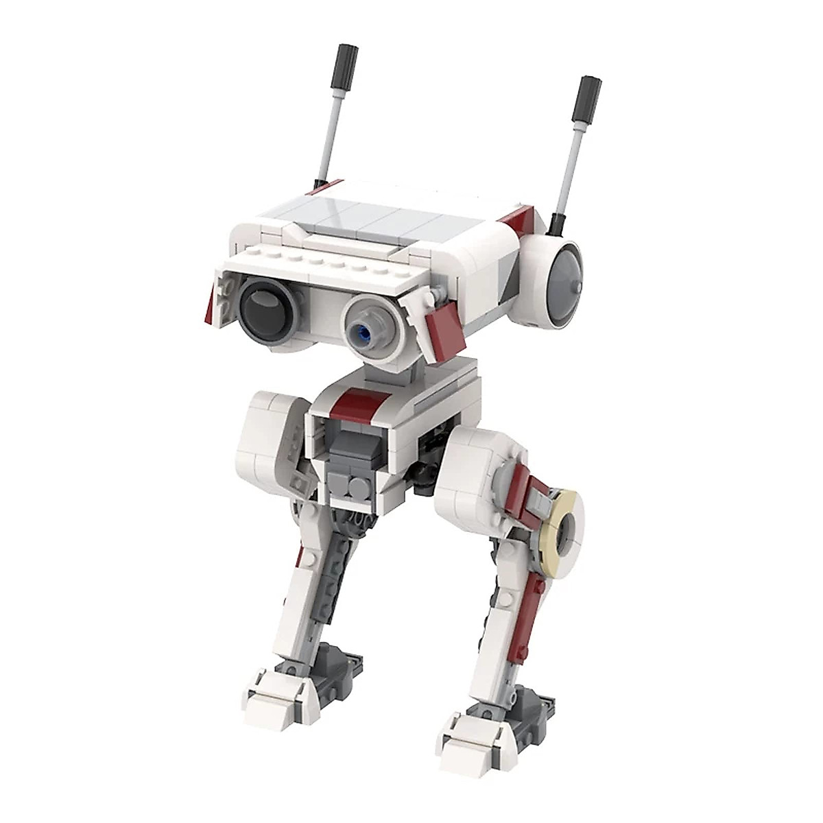 WANZPITS Buildmoc MOC-33499 Fallen Order BD-1 Robot Building Block War Building Block Model Home Office Decoration Puzzle Game Toy Best Gift,White