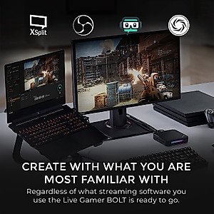 AVerMedia Live Gamer Bolt: Thunderbolt 3 External Capture Card, Stream and Record in 4K60 HDR10, Support Win 11 and MacOS 10.15, Not for Apple M1 CPU, Perfect for PS4 Pro, PS5, Xbox Series X/S (GC555)