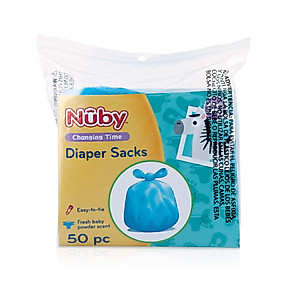 Nuby 50-Piece Diaper Sacks, 50 Count (Pack of 1)