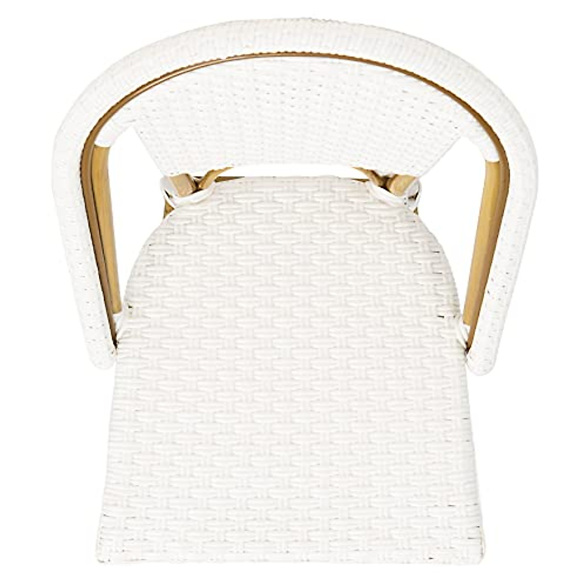 Safavieh PAT4038C Outdoor Collection Zaid White Stackable 30-inch Bar Stool