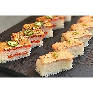 Happy Sales HSCOMS-12 Bamboo Sushi Rice Mold & Paddle Set 1 pc + 1 pc