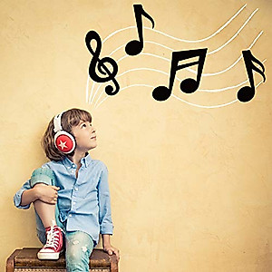 40 Pieces Music Notes Cutouts Music Party Decorations Musical Notes Silhouette for Music Concert 50's Theme Party Birthday Party Baby Shower School Bulletin Board Craft Home Wall Decor