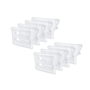 Andiker Kitchen Refrigerator Dividers 8 PCS, Adjustable Dresser Drawer Fridge Seperators Plastic Organizer Dividers for Home Kitchen Bedroom Office (transparent)