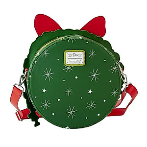 Loungefly Dr. Seuss Grinch Christmas Wreath Crossbody Bag