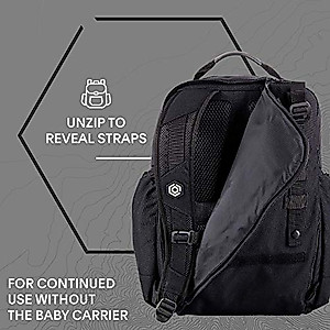 Mission Critical S.01 Action Daypack Zip, Baby Gear for Dads, Backpack Baby Bag (Black)