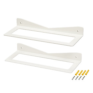 YUjieSTC Wine Rack Wall Mounted,Aluminum Wall Wine Rack 2pcs, Wine Bottle Holder for Kitchen, Restaurant, Bar, White Hanging Wine Rack.