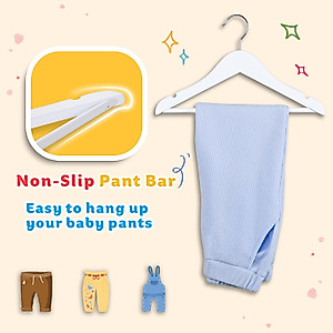 ELONG HOME Kids Hangers, 20 Pack White Baby Hangers for Closet, Premium Children's Clothes Hangers with 360° Swivel Hook