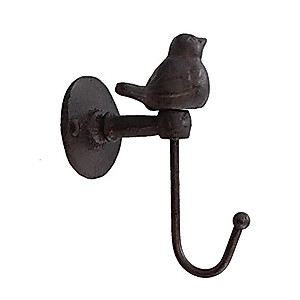 Colonial Tin Works YukaBa 520013 Songbird Wall Hook, Brownish Black